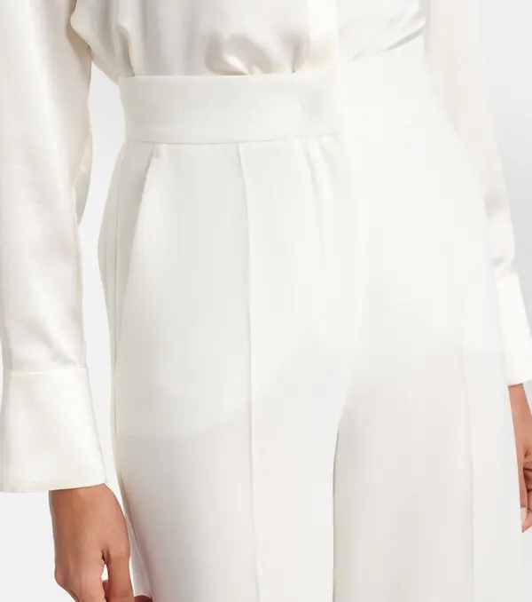 Max Mara Abetone High-rise Wide-leg Pants - Black