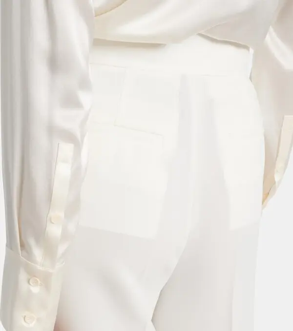 Max Mara Abetone High-rise Wide-leg Pants - Black
