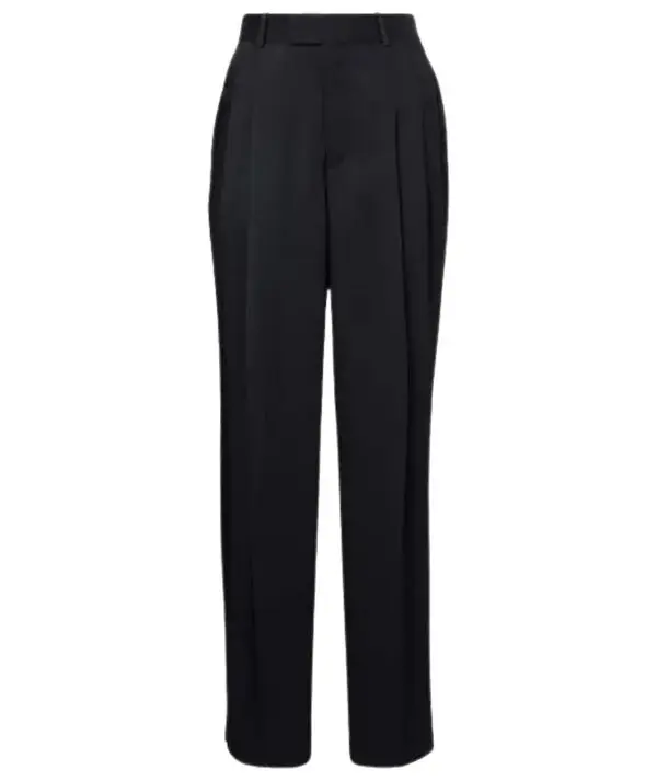 Bottega Veneta High-rise Tapered Trousers - Black