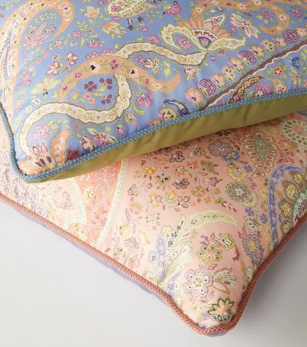 Etro Maranta Paisley Cotton Cushion - Multicoloured