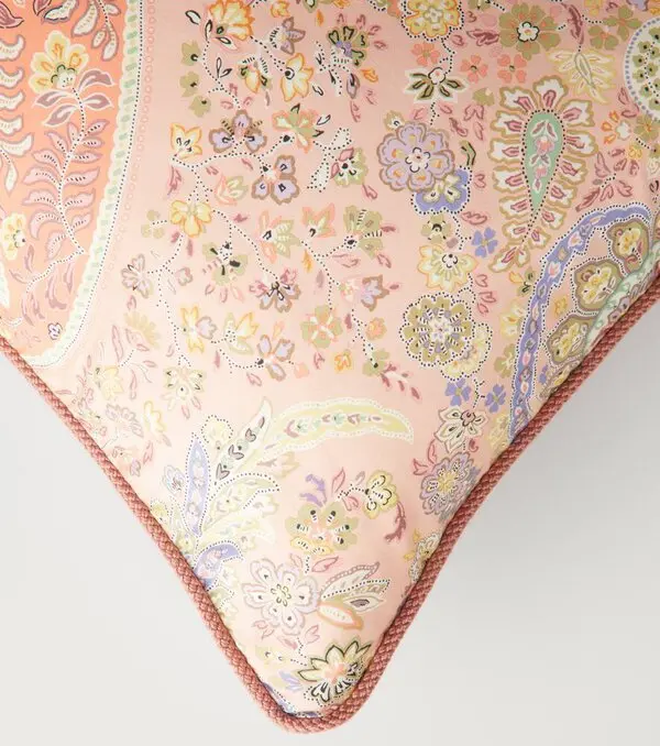 Etro Maranta Paisley Cotton Cushion - Multicoloured