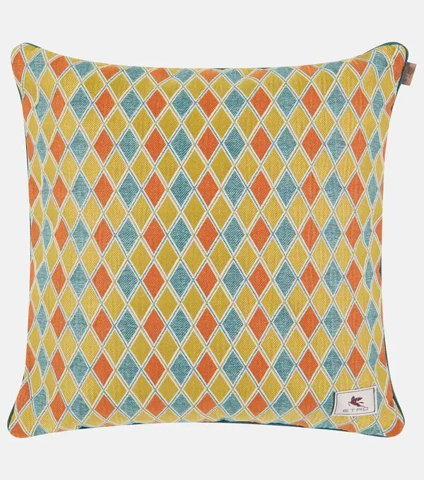 Etro Jacquard Cushion - Orange