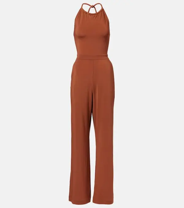 Max Mara Parsec Halterneck Jumpsuit - Brown
