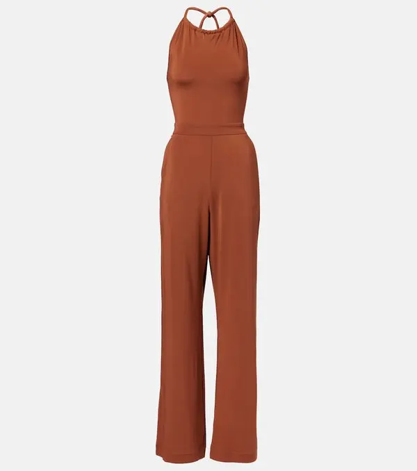 Max Mara Parsec Halterneck Jumpsuit - Brown