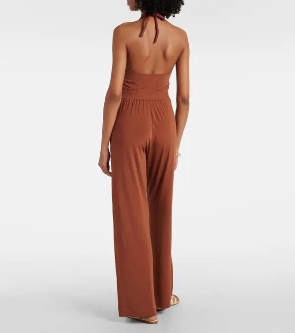 Max Mara Parsec Halterneck Jumpsuit - Brown