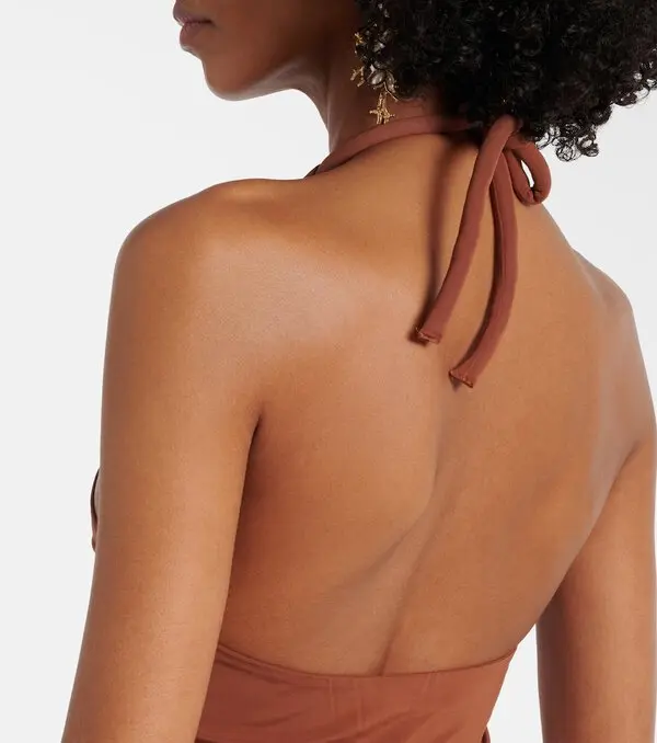 Max Mara Parsec Halterneck Jumpsuit - Brown