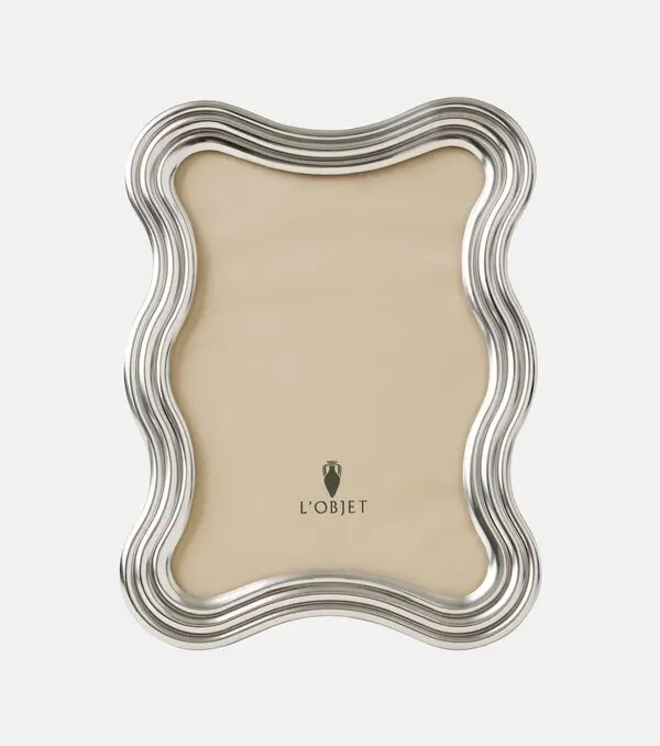 L'Objet Ripple Platinum-plated Picture Frame - Silver