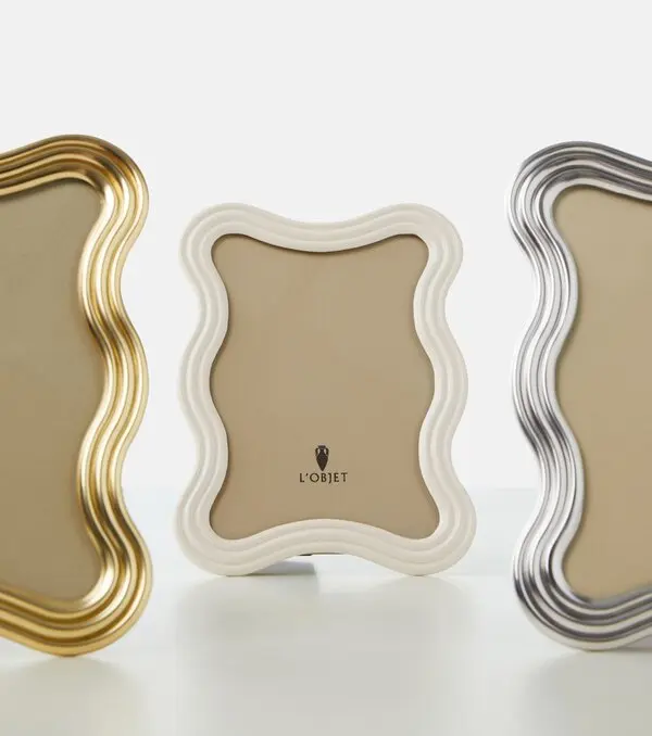 L'Objet Ripple Platinum-plated Picture Frame