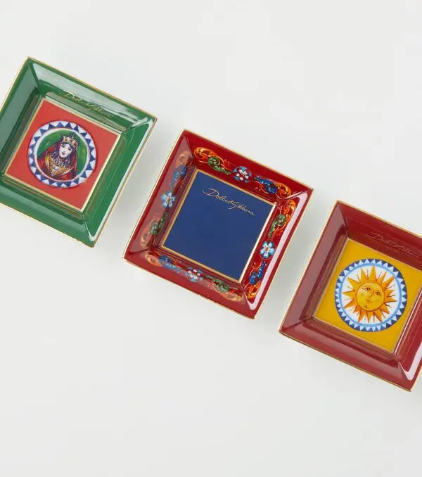 Dolce & Gabbana Carretto Set Of 3 Decorative Trays