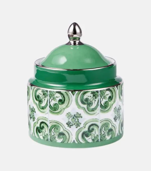 Dolce & Gabbana Majolica Porcelain Sugar Bowl - Green