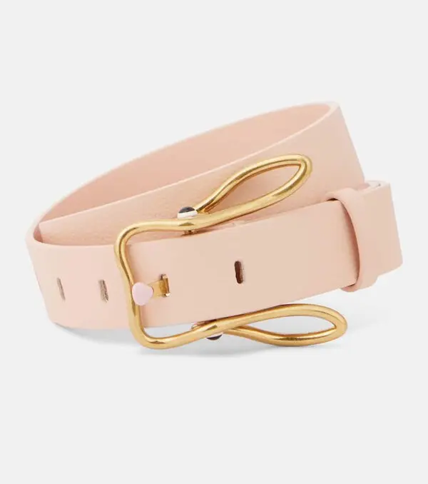 Bottega Veneta Bunny Leather Belt - Pink