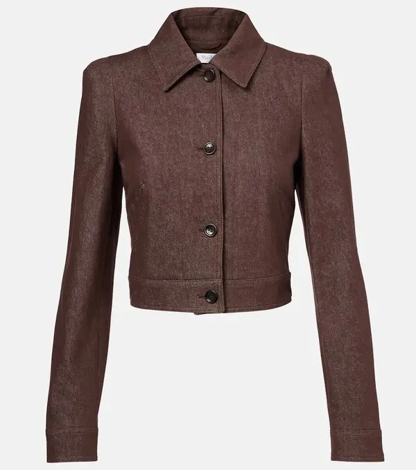 Max Mara Carpa Cropped Jacket - Brown