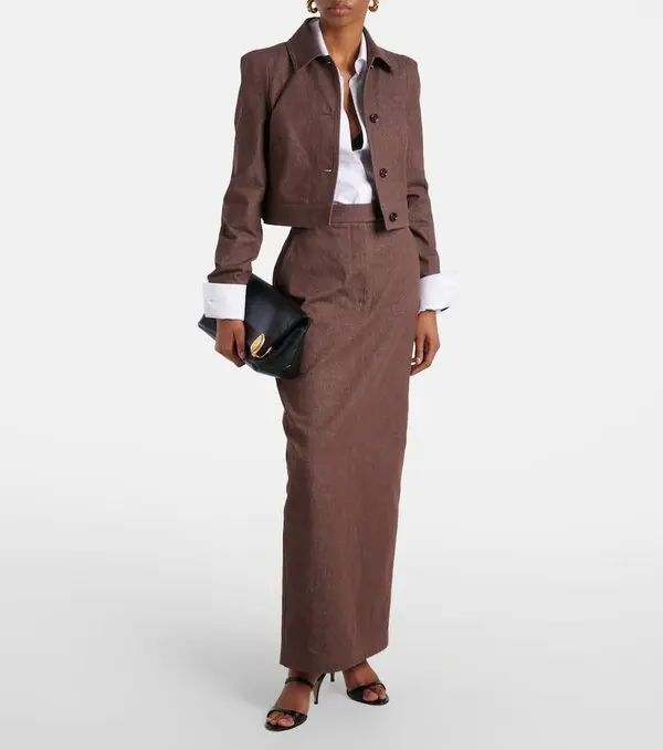 Max Mara Carpa Cropped Jacket - Brown