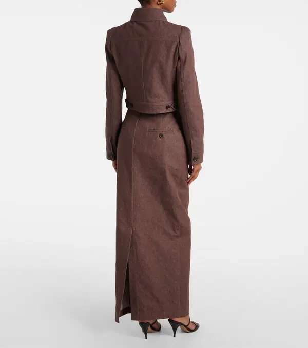 Max Mara Carpa Cropped Jacket - Brown