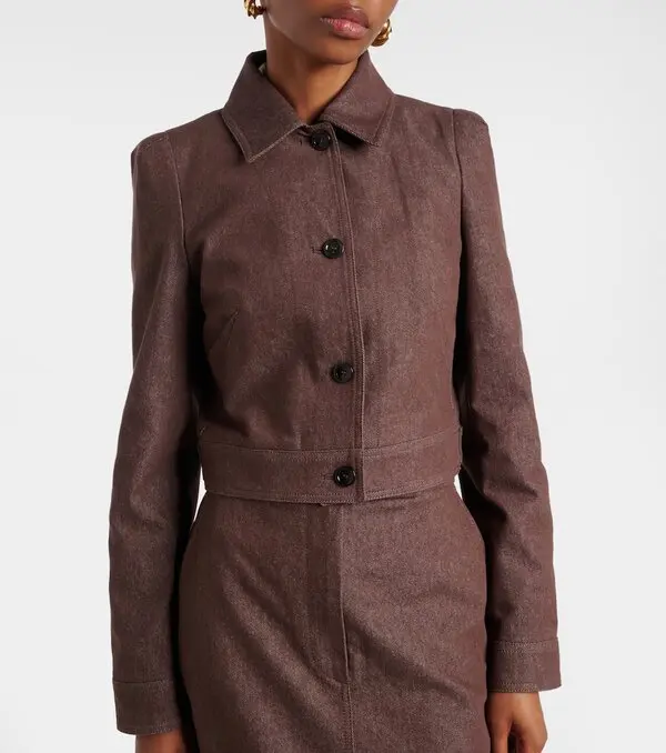 Max Mara Carpa Cropped Jacket - Brown