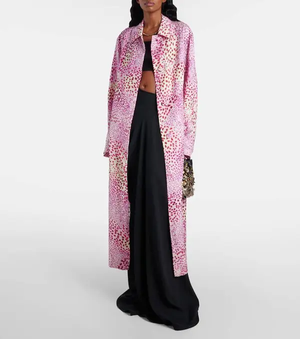 Dries Van Noten Printed Jacquard Coat