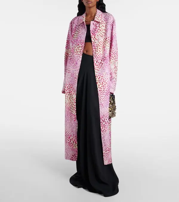 Dries Van Noten Printed Jacquard Coat