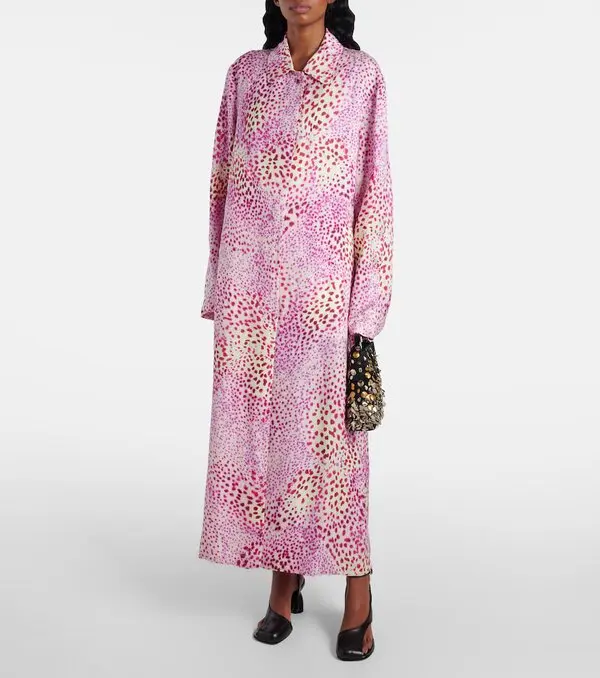 Dries Van Noten Printed Jacquard Coat