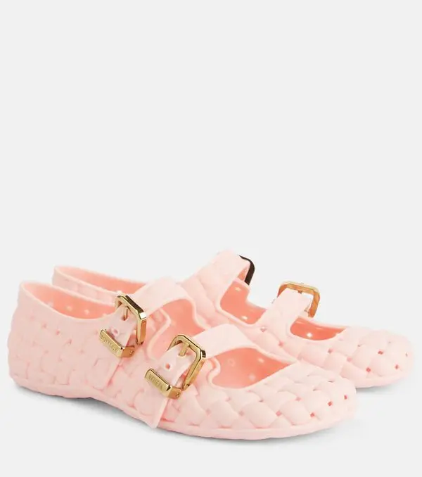 Bottega Veneta Amy Mary Jane Flats - Pink