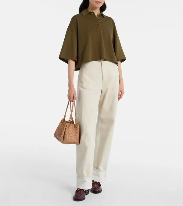 Bottega Veneta Small Intrecciato Leather Parachute Tote - Beige