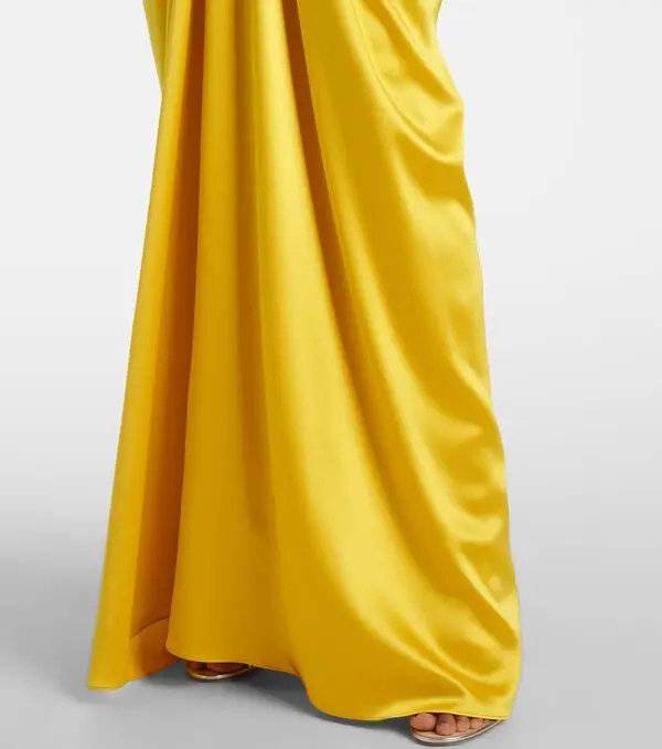 Max Mara Panaro Draped Maxi Dress - Yellow