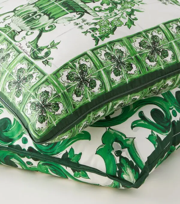 Dolce & Gabbana Small Printed Silk Twill Cushion