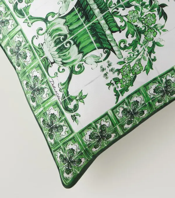 Dolce & Gabbana Small Printed Silk Twill Cushion