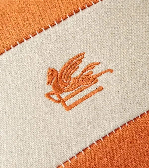 Etro Pegaso Embroidered Linen Cushion