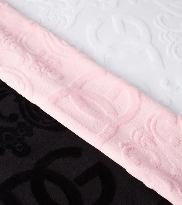 Dolce & Gabbana Set Of 5 Jacquard Cotton Terry Towels - White