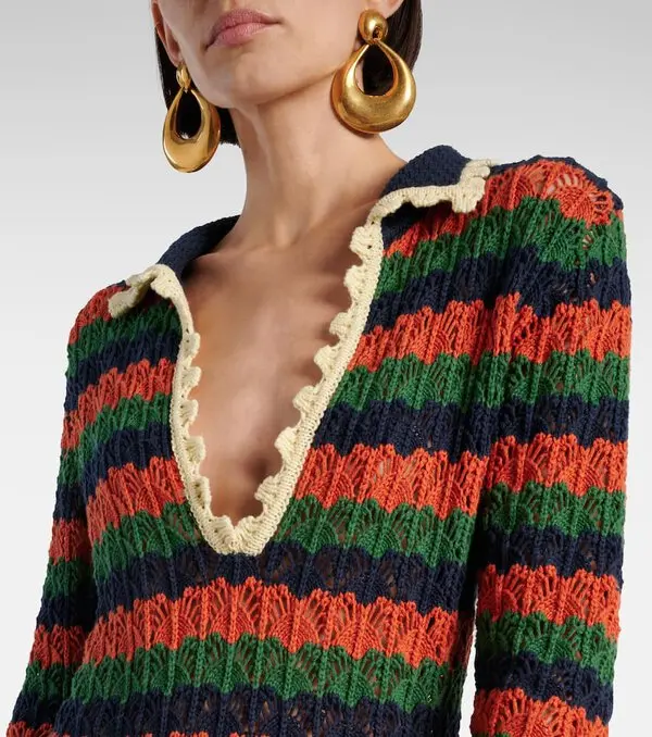 La DoubleJ Perry Crochet Cotton Polo Dress