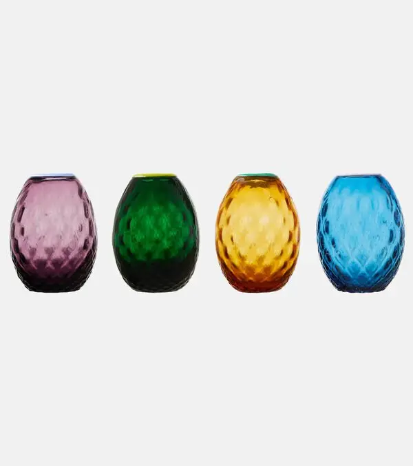 La DoubleJ Baby Egg Set Of 4 Glass Vases - Multicoloured