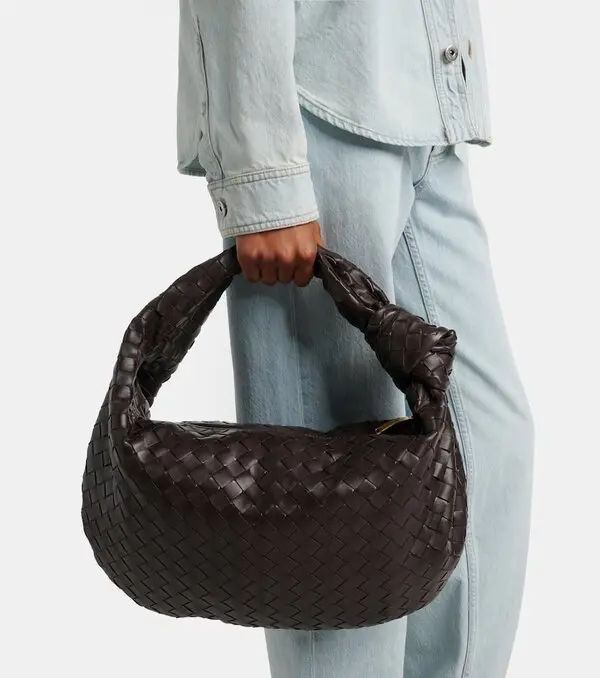 Bottega Veneta Jodie Intrecciato Leather Tote Bag - Brown