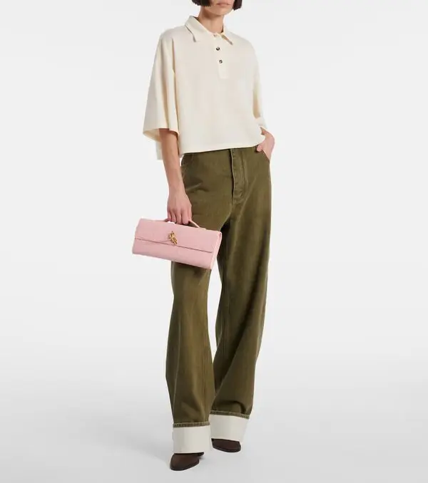 Bottega Veneta Cropped Cotton Polo Shirt
