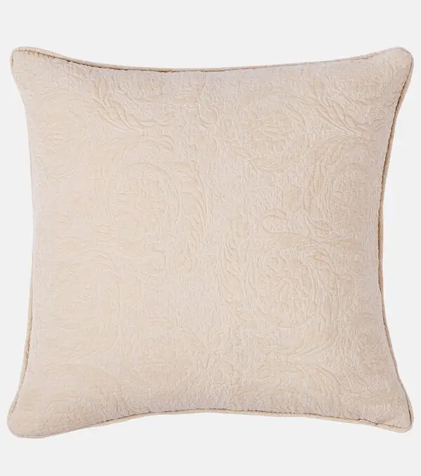 Versace Barocco Embroidered Cotton-blend Cushion