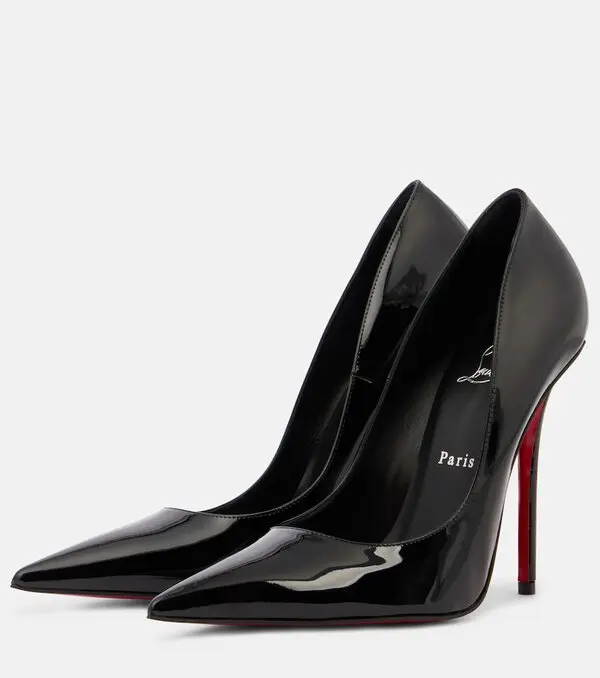 CHRISTIAN LOUBOUTIN Miss Z 120 Patent Leather Pumps - Black