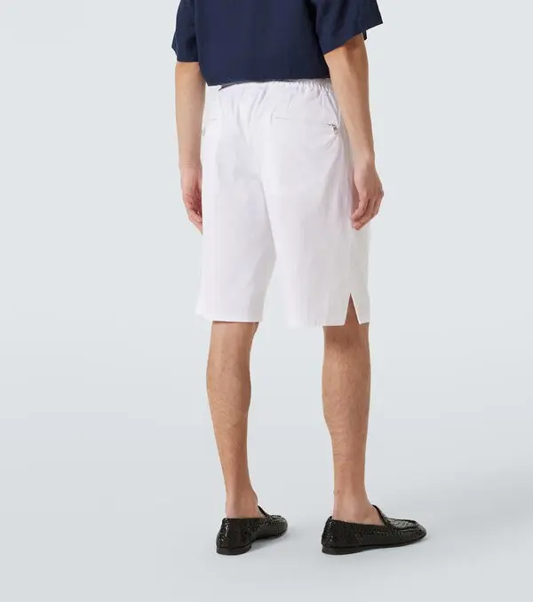 Dolce & Gabbana Cotton Gabardine Bermuda Shorts - White