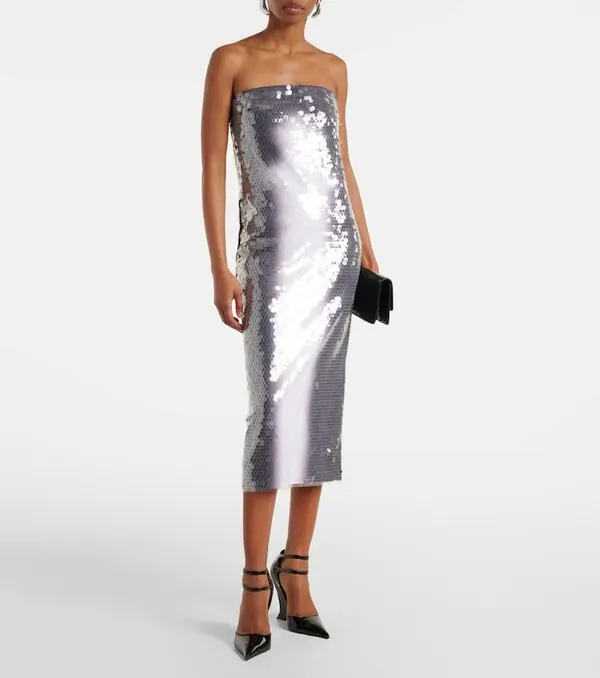 Sportmax Sequined Jersey Midi Dress