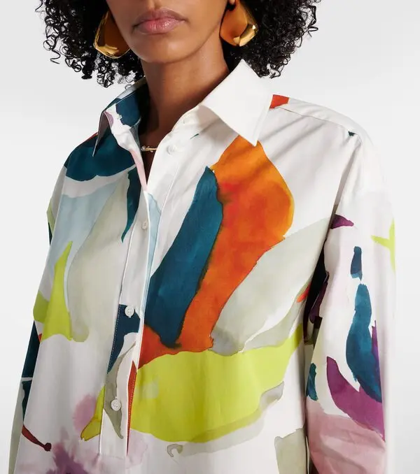 Max Mara Verace Printed Cotton Top - White