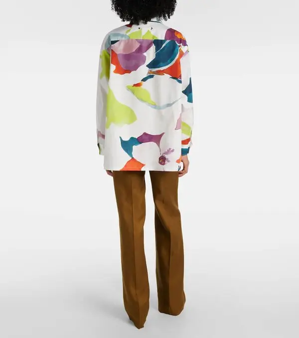 Max Mara Verace Printed Cotton Top - White