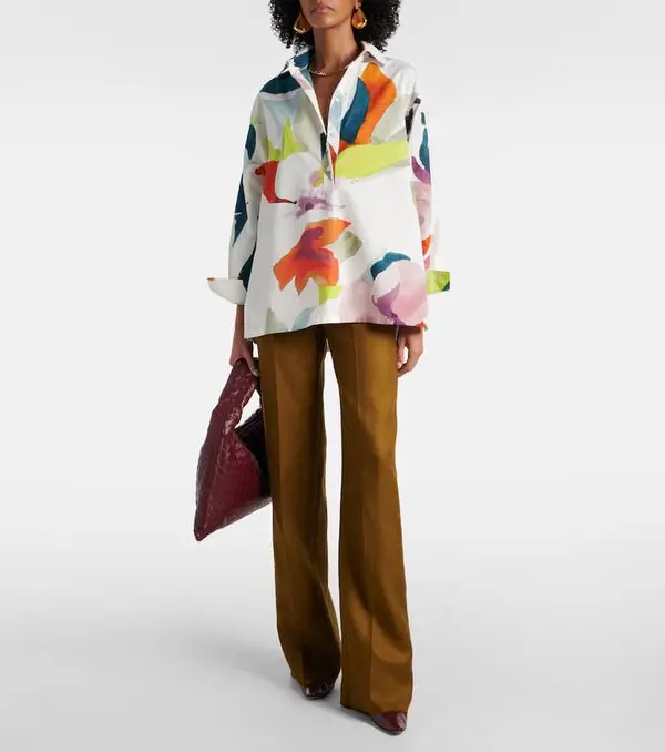 Max Mara Verace Printed Cotton Top - White