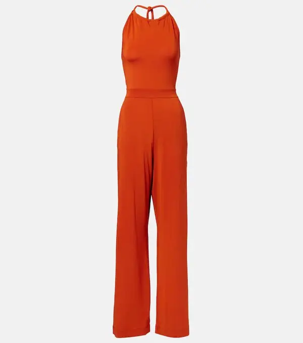 Max Mara Parsec Halterneck Jumpsuit - Orange