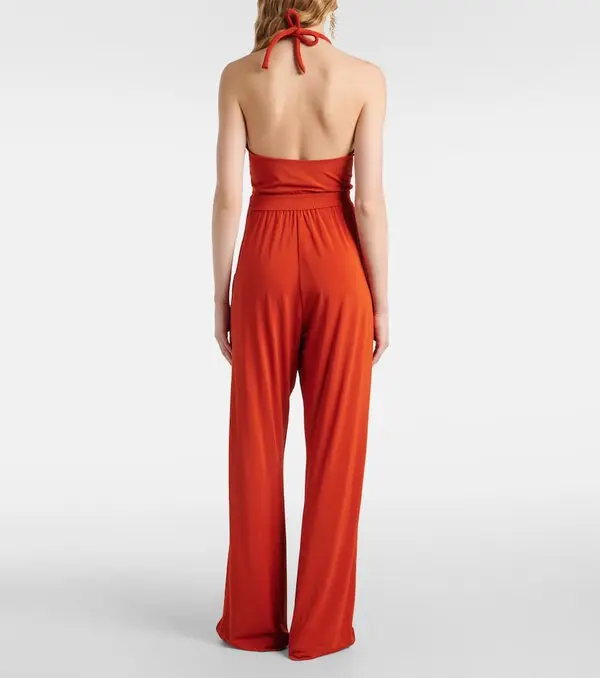 Max Mara Parsec Halterneck Jumpsuit - Orange