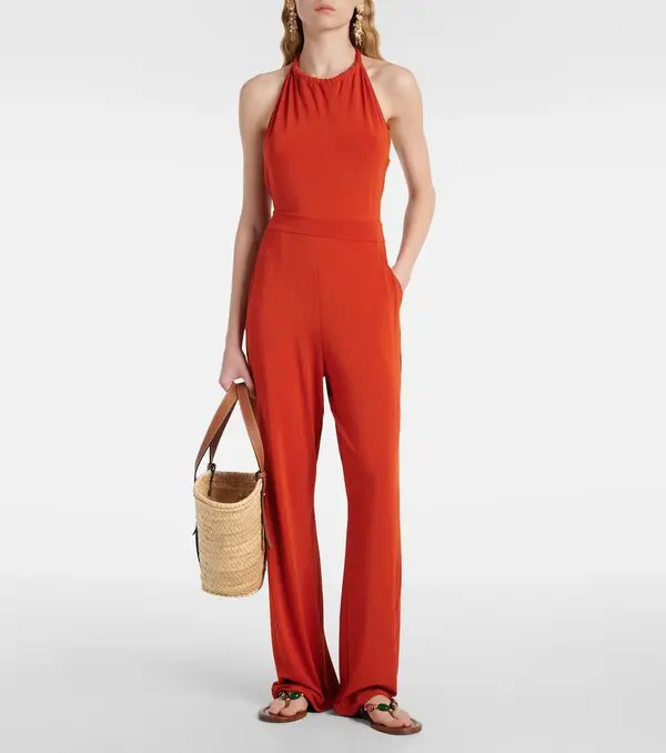Max Mara Parsec Halterneck Jumpsuit - Orange