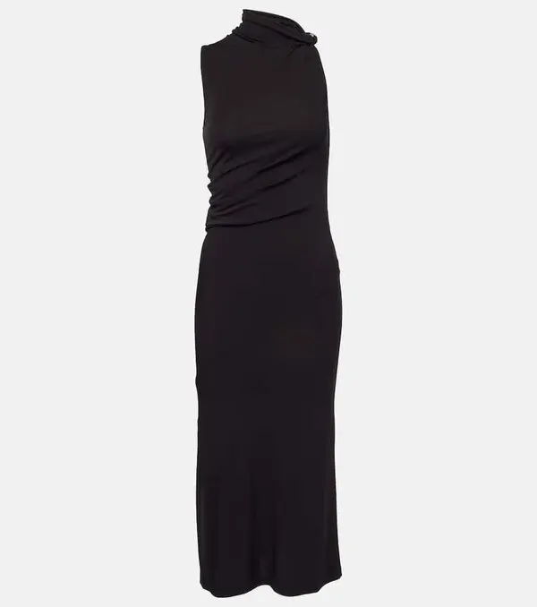 COURREGES Draped Maxi Dress - Black