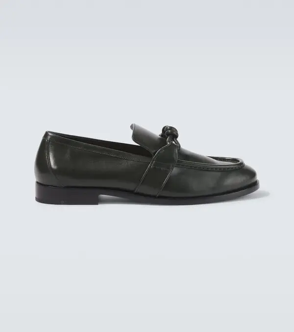 Bottega Veneta Astaire Leather Loafers - Green