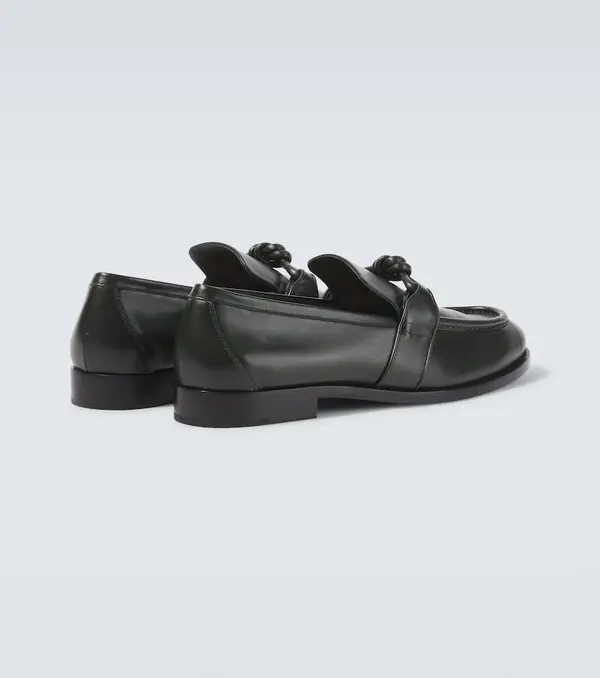 Bottega Veneta Astaire Leather Loafers - Green