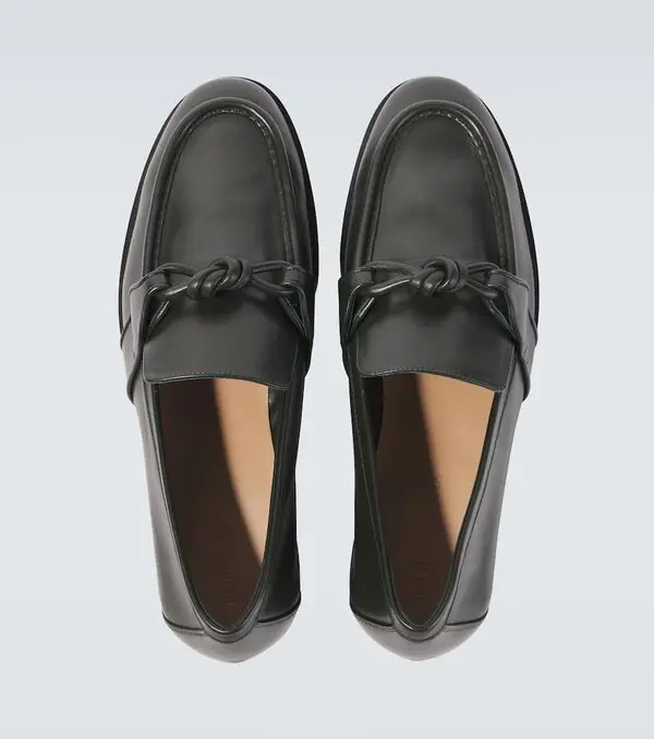 Bottega Veneta Astaire Leather Loafers - Green