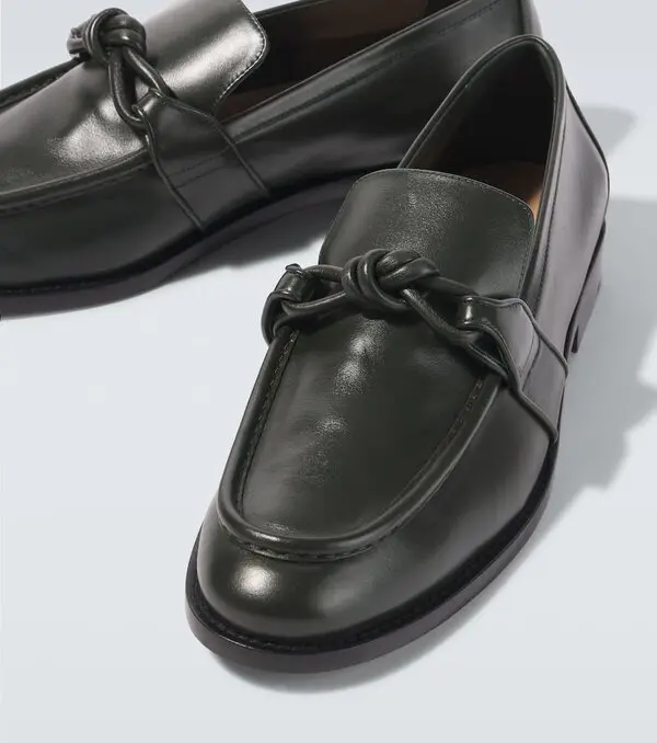 Bottega Veneta Astaire Leather Loafers - Green