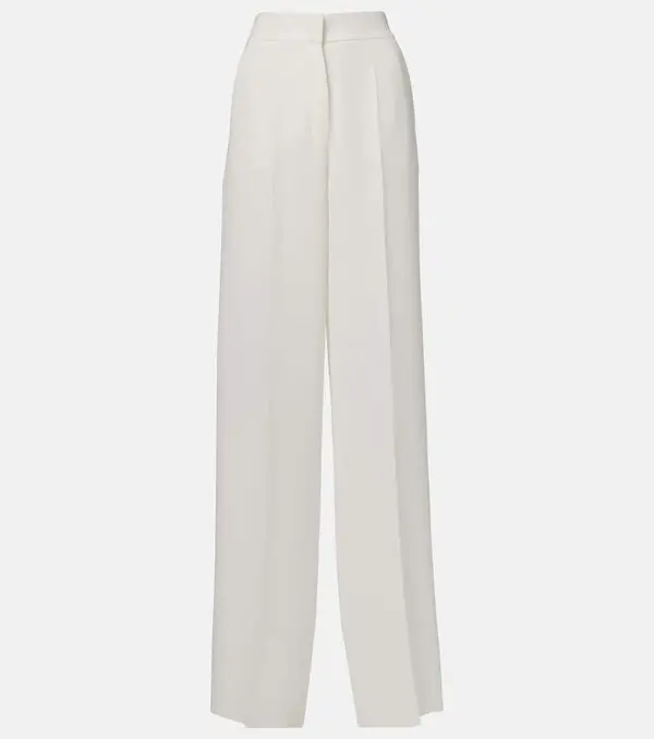 Max Mara Abetone High-rise Wide-leg Pants - Black