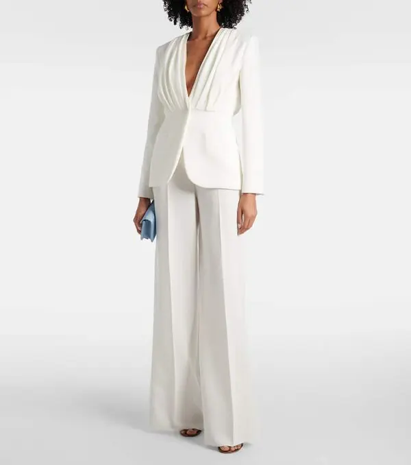 Max Mara Abetone High-rise Wide-leg Pants - Black